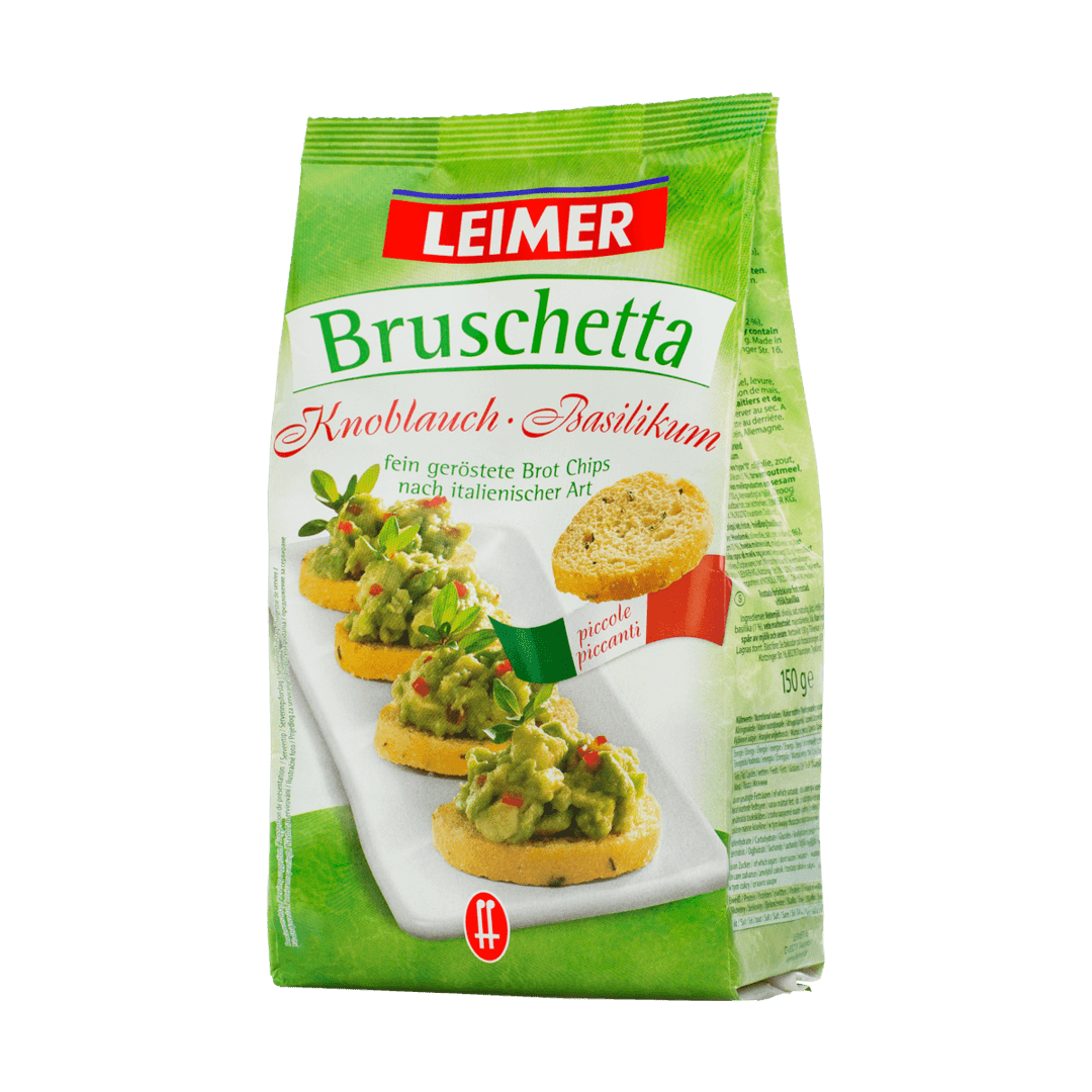 LEIMER Bruschetta Garlic Basil - Bruschetta - Products - Leimer Website
